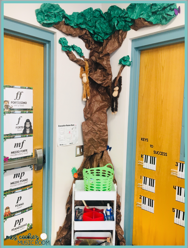 Tropical Rainforest Music Classroom Tour - Mrs. Cookies Music Room